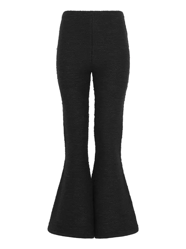 Gabriela Hearst Karpo Flare Cropped Knit Pant - Black