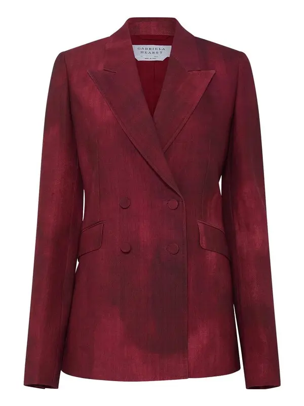 Gabriela Hearst Angela Barre Wool Blazer - Bordeaux