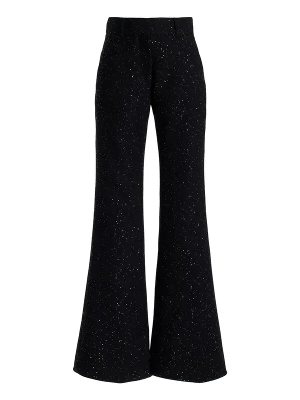Gabriela Hearst Allanon Sequin Virgin Wool Pant - Black