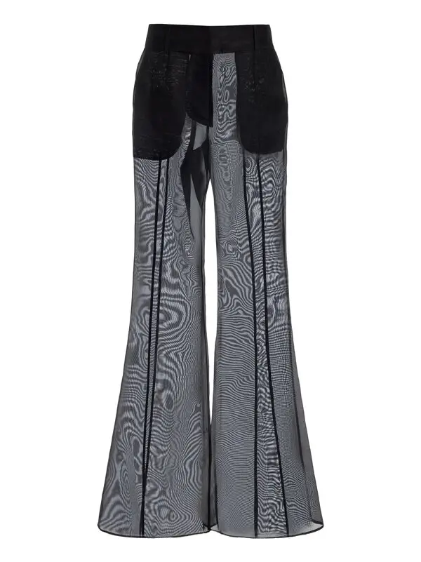 Gabriela Hearst Rhein Sheer Pant - Black