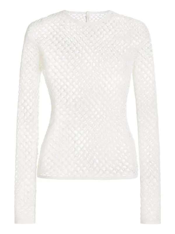 Gabriela Hearst Troth Knit Top In Merino Wool - Ivory