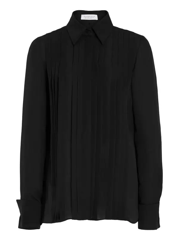 Gabriela Hearst Aime Shirt In Silk Georgette Twill - Black