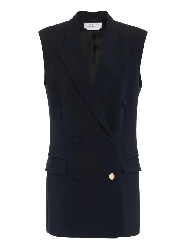 Gabriela Hearst Mayte Sleeveless Wool Vest - Black