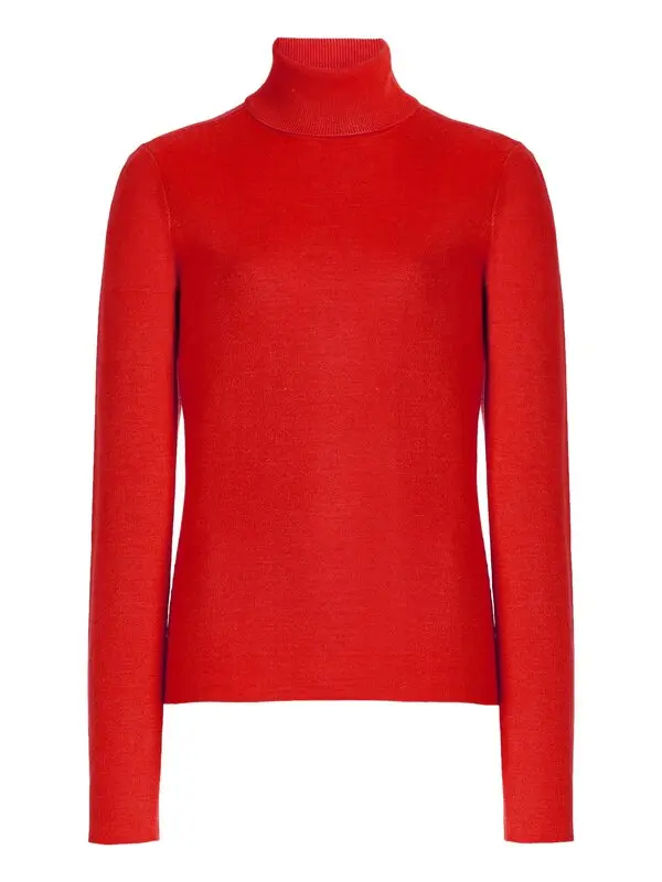 Gabriela Hearst May Knit Turtleneck In Merino Wool Cashmere - Red Topaz
