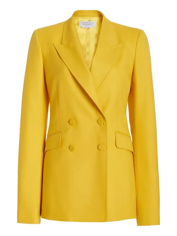 Gabriela Hearst Stephanie Blazer In Superfine Wool - Golden Birch