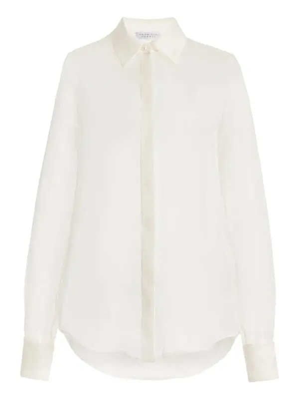 Gabriela Hearst Horus Silk Organza Shirt - Ivory