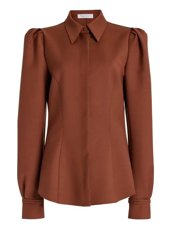 Gabriela Hearst Talbot Sportswear Wool Shirt - Cognac