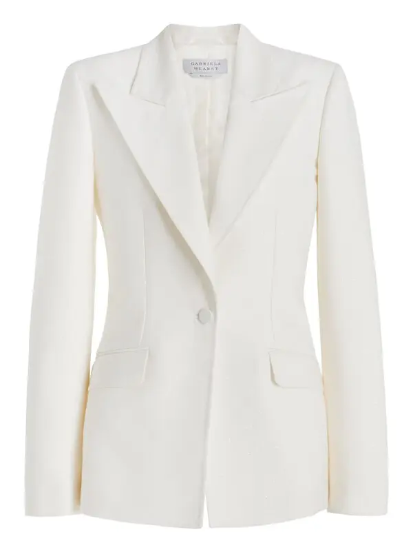 Gabriela Hearst Leiva Sequin Blazer - Ivory