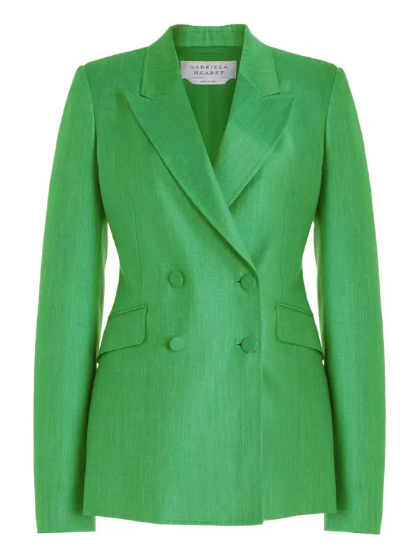 Gabriela Hearst Stephanie Double-breasted Blazer - Peridot Green