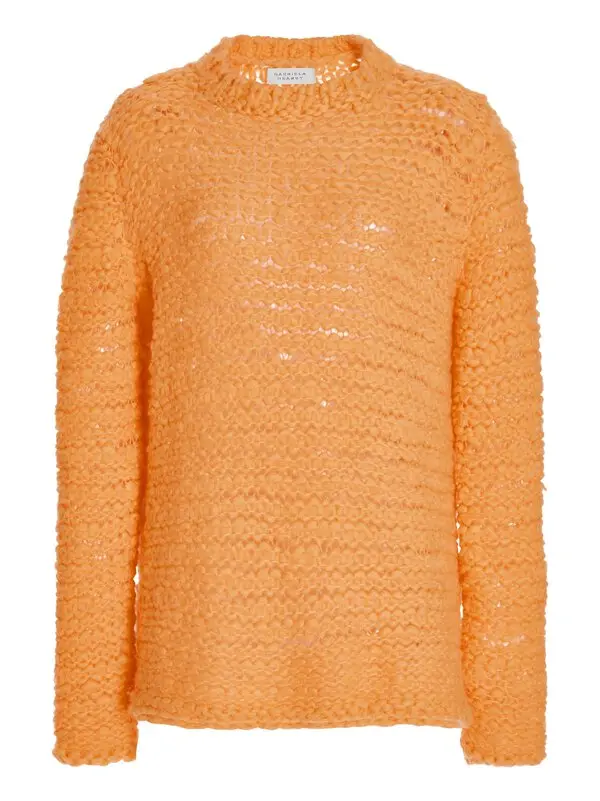Gabriela Hearst Larenzo Knit Sweater - Fluorescent Orange