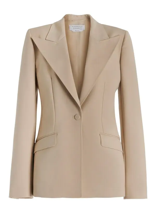 Gabriela Hearst Leiva Sportswear Wool Blazer - Khaki