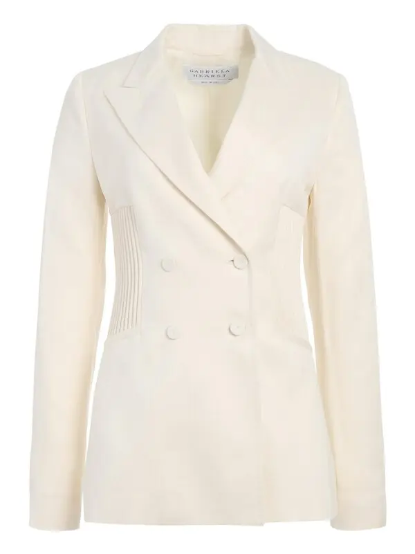 Gabriela Hearst Brett Textured Linen Blazer - Ivory