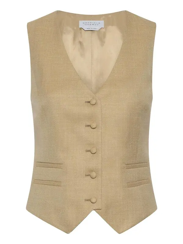Gabriela Hearst Coleridge Vest - Hay