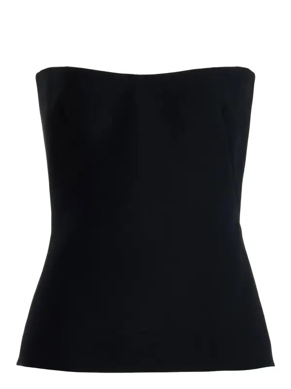 Gabriela Hearst Una Wool-silk Cady Top - Black