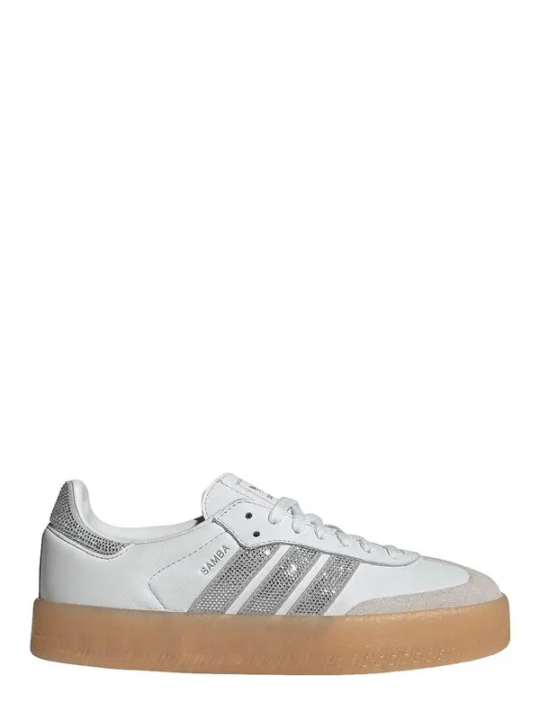Adidas Sambae Beaded Athletic Shoe - Crystal White/silver Metallic/gum