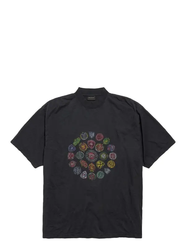 Balenciaga Spiral Crest T-shirt Medium Fit - Black