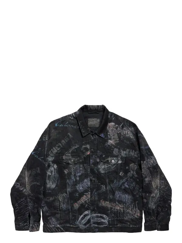 Balenciaga Oversized Cotton Denim Jacket - Black