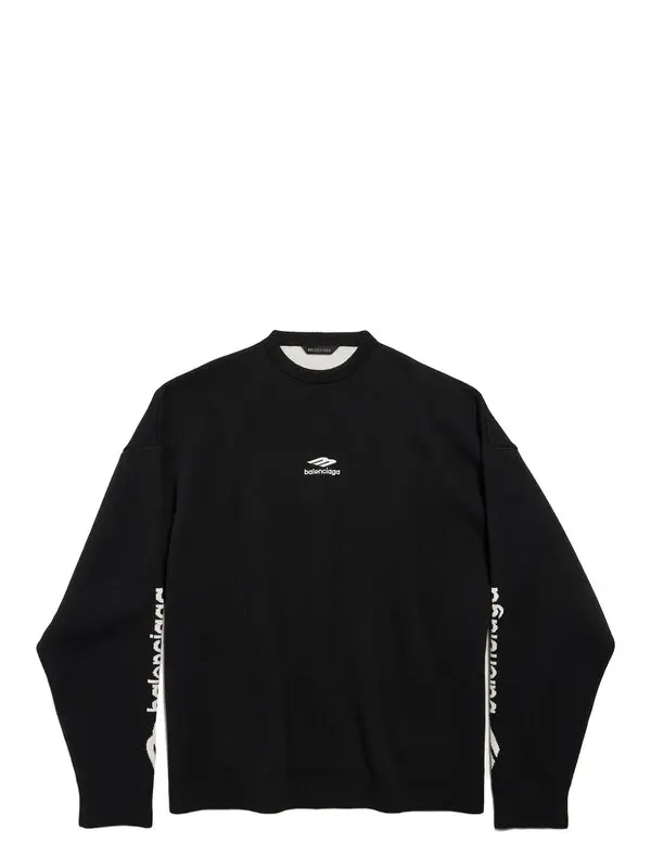 Balenciaga 3b Sports Icon Ski Crewneck - Black