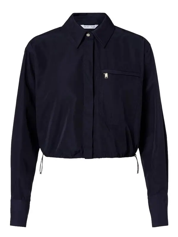 Veronica Beard Wilfred Technical Taffeta Shirt - Blue