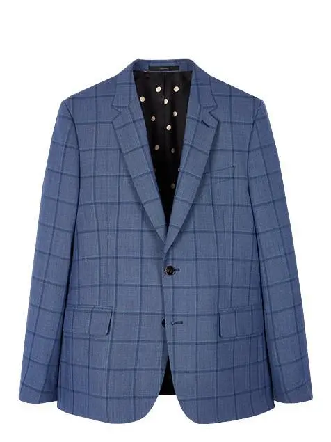 Paul Smith The Soho Wool Check Blazer - Blue