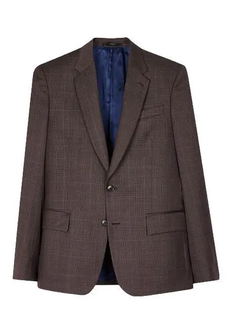 Paul Smith The Soho Dusky Check Wool Blazer - Purple