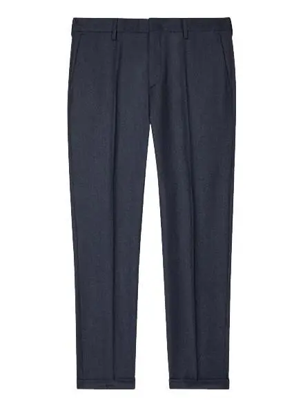 Paul Smith Slim-fit Wool-cashmere Flannel Trousers - Blue