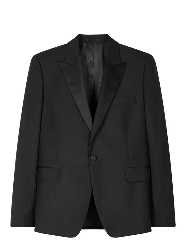 Paul Smith The Soho Tailored-fit Wool-mohair Evening Blazer - Black