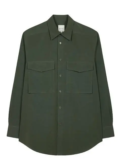 Paul Smith Military Cotton Poplin Casual-fit Shirt - Green