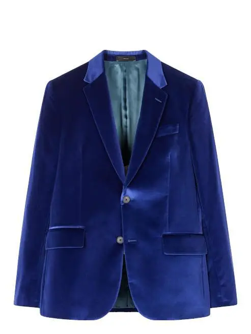 Paul Smith The Soho Tailored-fit Indigo Velvet Blazer - Blue