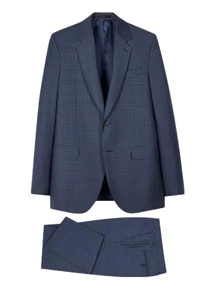 Paul Smith The Bloomsbury Easy-fit Navy Check Wool Suit - Blue