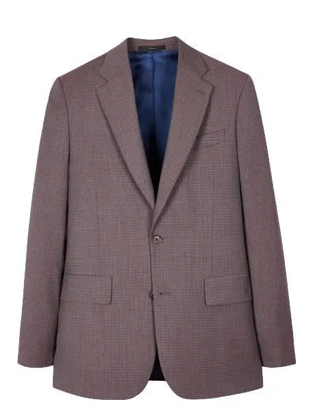 Paul Smith The Brierley Lavender Check Wool Blazer - Purple