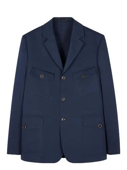 Paul Smith Cotton-linen Four Pocket Blazer - Blue