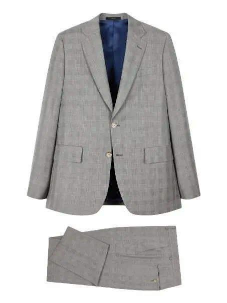 Paul Smith The Brierley Light Check Wool Suit - Grey