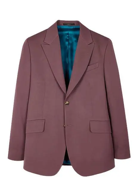 Paul Smith Tailored-fit Mauve Wool Gabardine Blazer - Purple