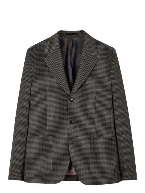 Paul Smith Slim-fit Gingham Check Stretch-wool Three-button Blazer - Green