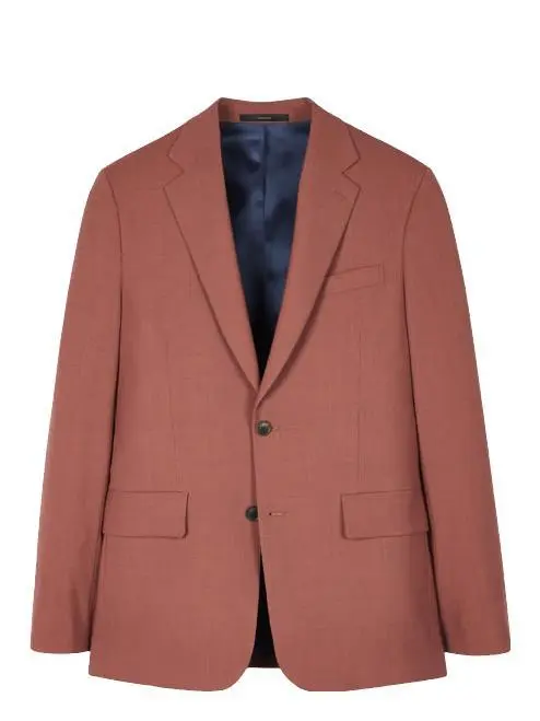 Paul Smith The Brierley Terracotta Overdyed Stretch-wool Blazer - Orange