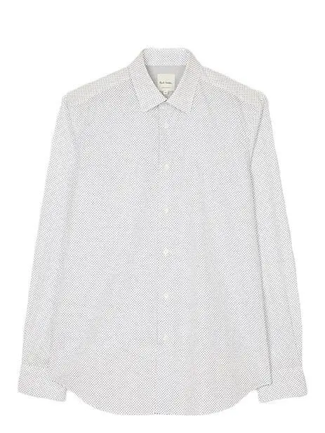 Paul Smith Tailored-fit Polka Dot Cotton Shirt - White