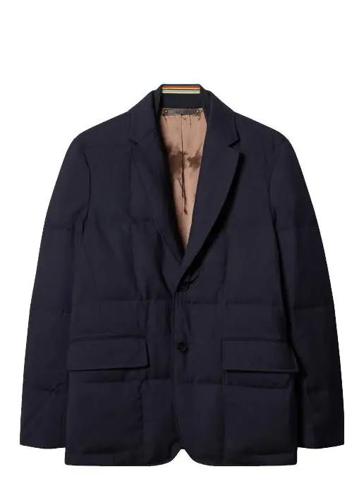 Paul Smith Quilted Wool Blazer - Blue