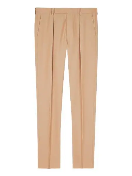 Paul Smith Tapered Pleated Trousers - Brown