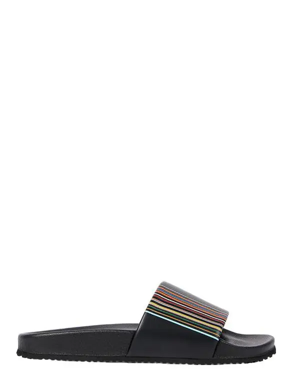 Paul Smith Signature Stripe Slides - Black
