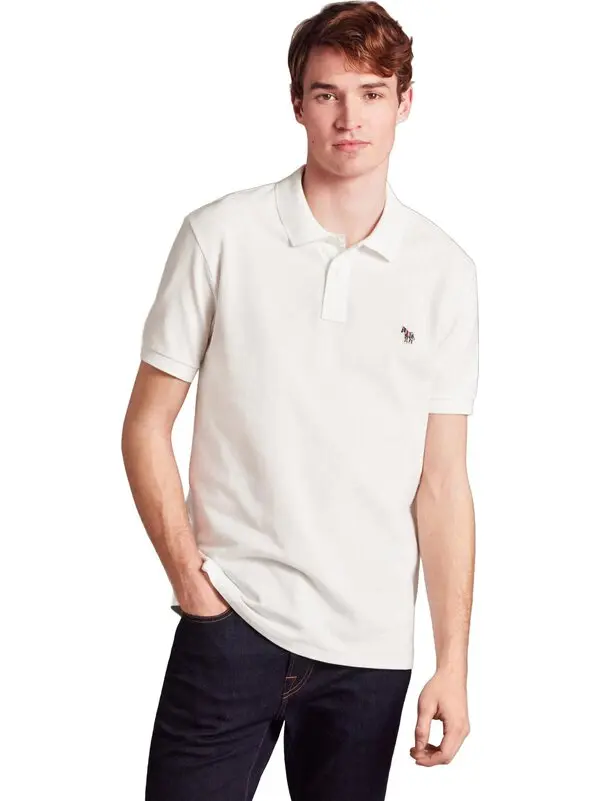 Paul Smith Cotton-piqué Zebra Logo Polo Shirt - White