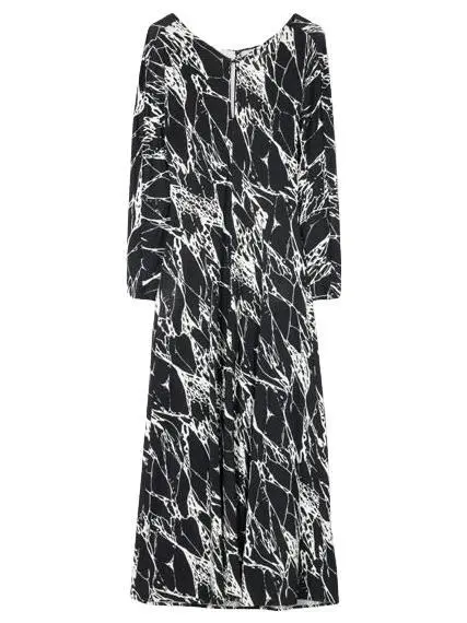 Paul Smith Abstract Printed Midi Dress - Black