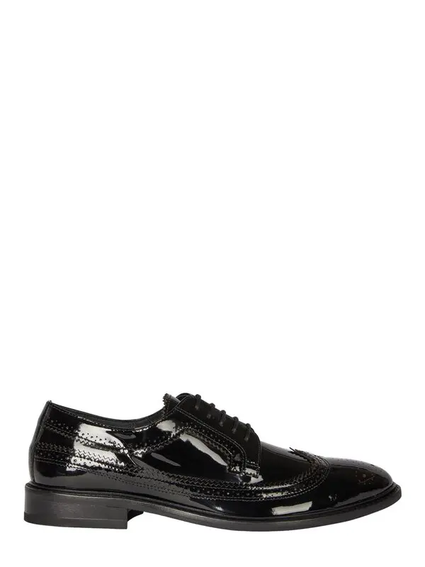 Paul Smith Fuentes Patent Leather Brogues - Black