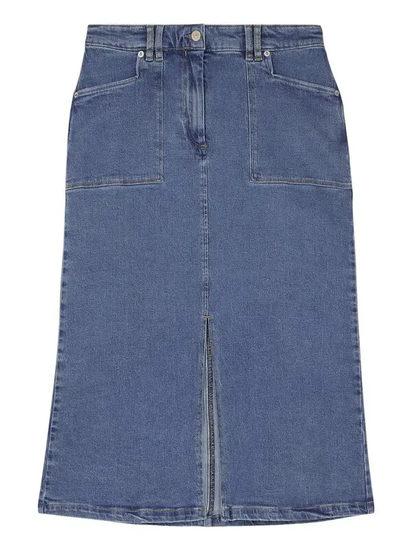 Paul Smith Mid-wash Denim Midi Skirt - Blue