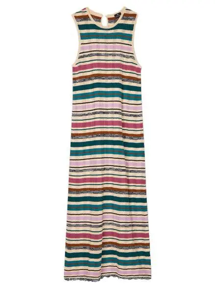 Paul Smith Textured Knit Long Dress - White