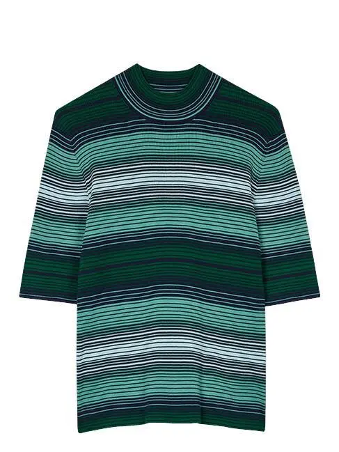 Paul Smith Gradient Stripe Knitted Top - Blue