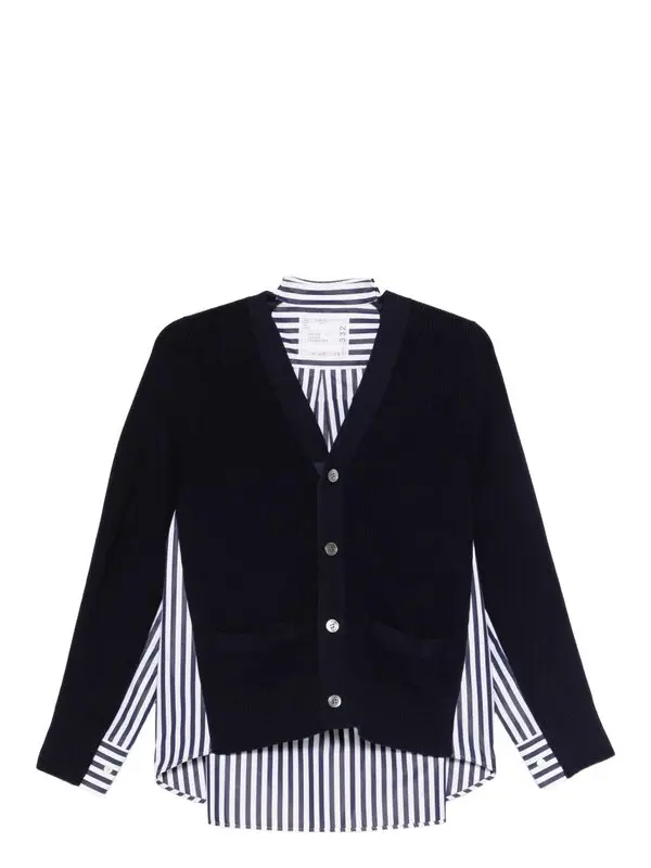 Sacai Cotton Cardigan - Blue