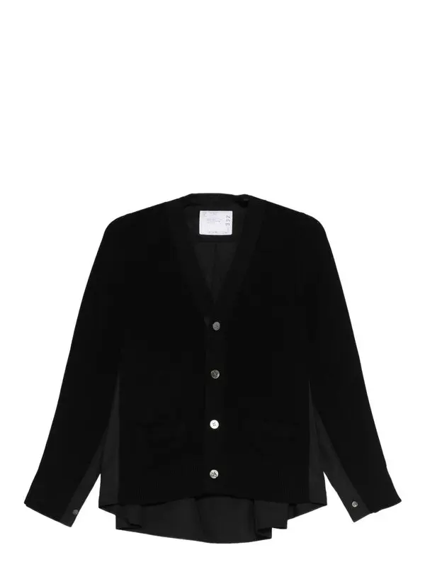 Sacai Cotton Cardigan - Black