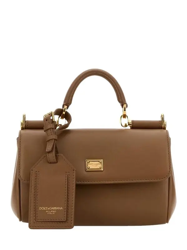 Dolce & Gabbana My Sicily Leather Handbag - Brown