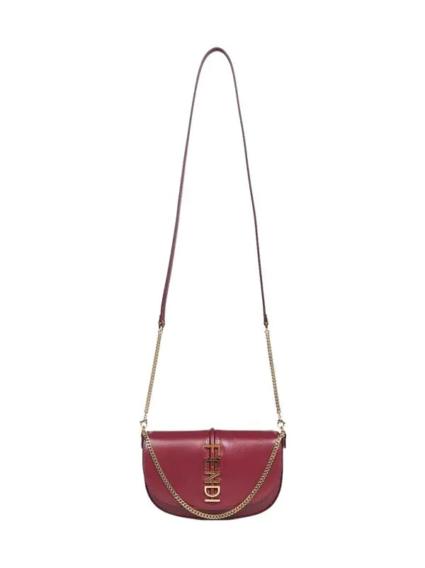 Fendi Graphy Leather Mini Bag - Red